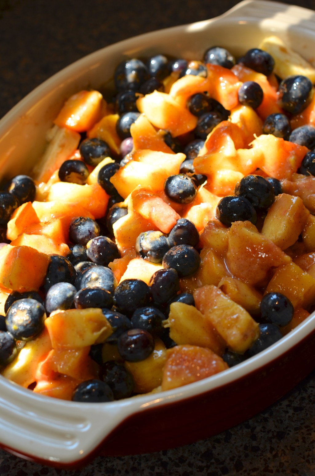 Emergency Dessert {blueberry and peach cobbler} | Jokes and Snacks