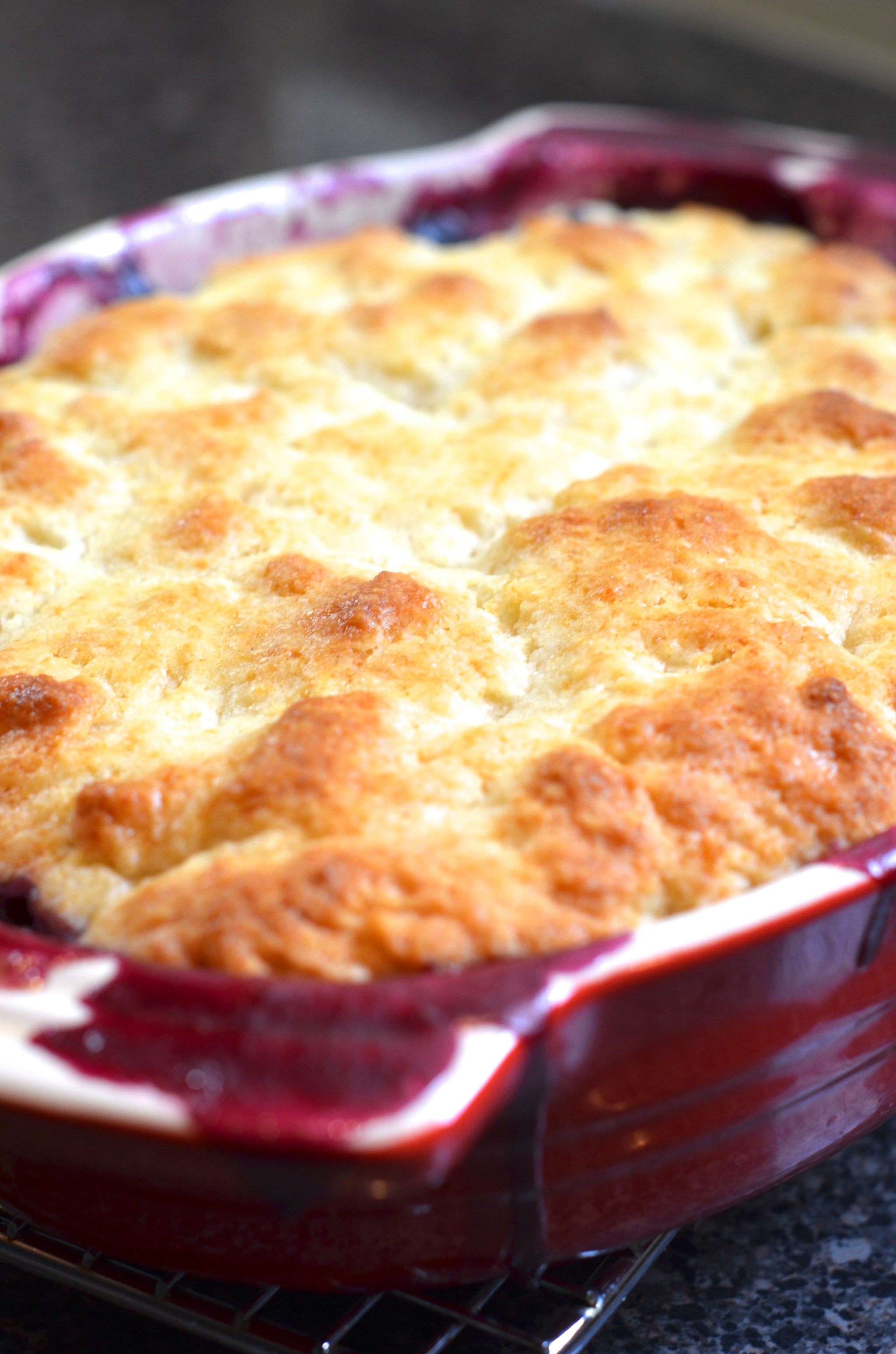 Emergency Dessert {blueberry and peach cobbler} | Jokes and Snacks